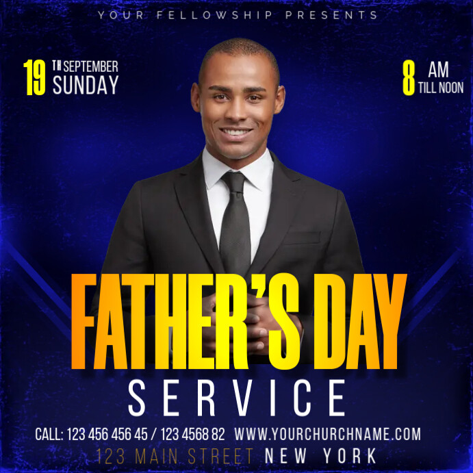 Copy of Fathers Day Service | PosterMyWall