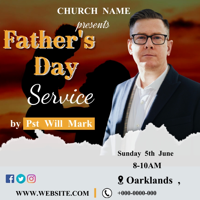 Copy of Fathers Day Service | PosterMyWall