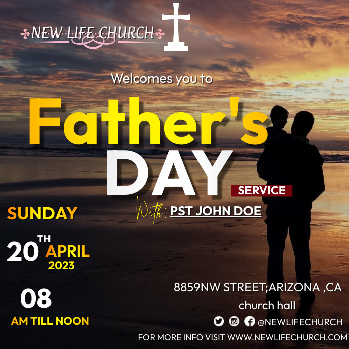 Plantilla de Fathers Day Sunday (1) | PosterMyWall