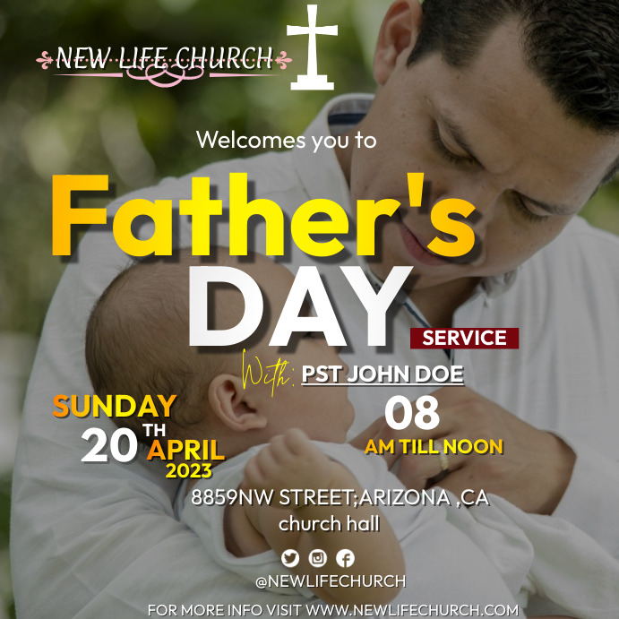 Fathers Day Sunday Template | PosterMyWall