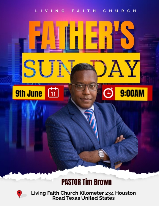 Plantilla de FATHERS DAY SUNDAY | PosterMyWall