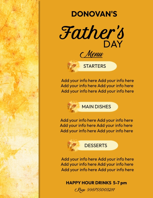 fathersmenu Template | PosterMyWall