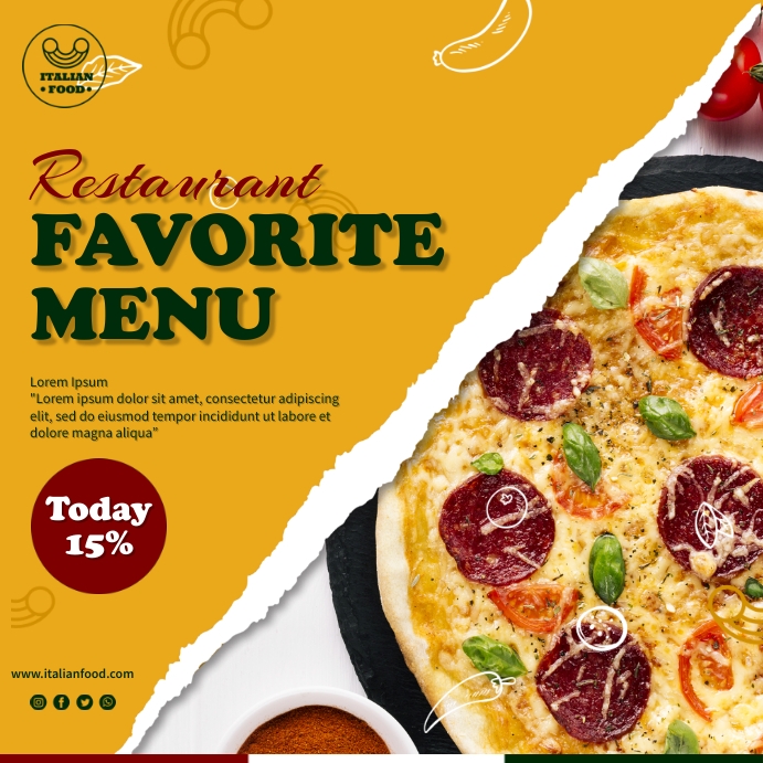 favorite Menu Template | PosterMyWall