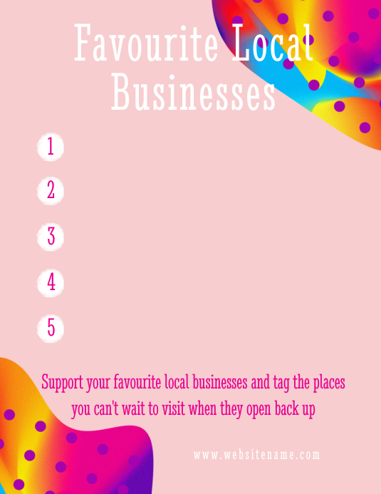 Favourite Local Business Support Flyer Template | PosterMyWall