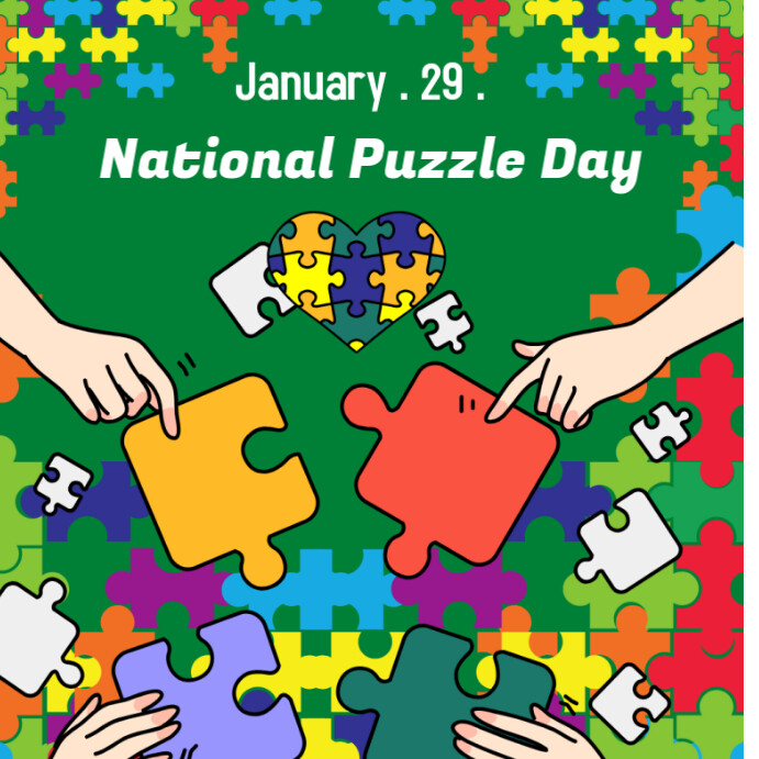 Puzzle day Template | PosterMyWall