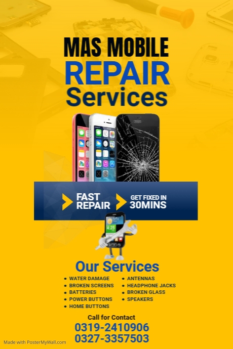 Smartphone Repair Service Banner | PosterMyWall