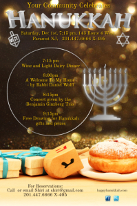 Hanukkah Poster Template | PosterMyWall