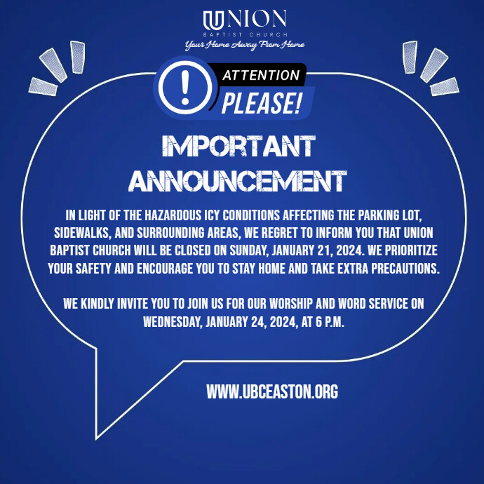 IMPORTANT ANNOUNCEMENT INSTAGRAM POST | PosterMyWall