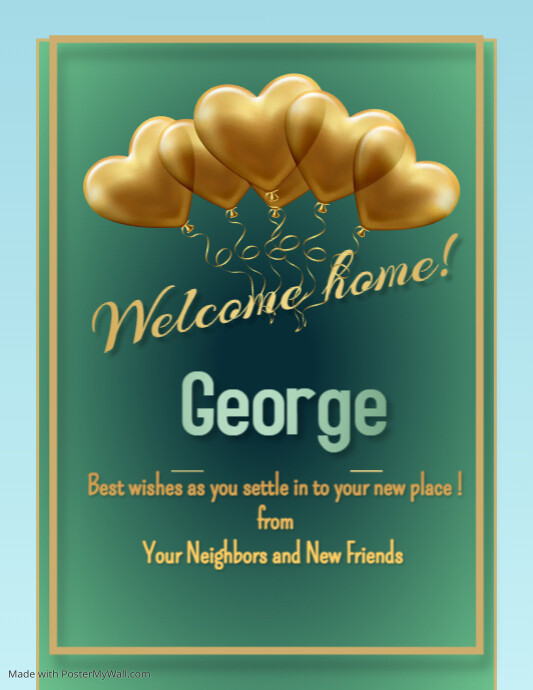 Copy of Copy of flyer card welcome home (2) | PosterMyWall