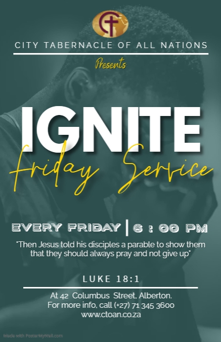 PRAYER SERVICE POSTER | PosterMyWall