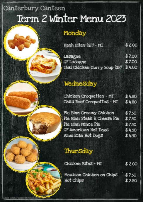 Term 2 Winter Menu 2021 | PosterMyWall