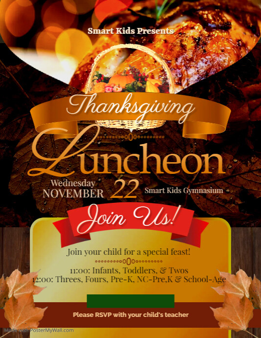 Thanksgiving Dinner Flyer | PosterMyWall