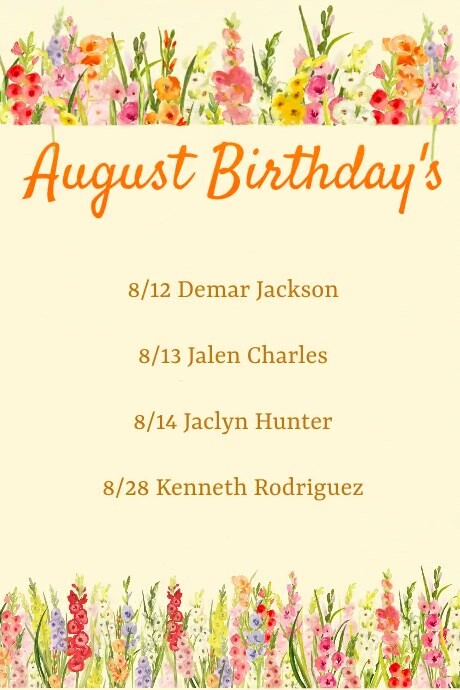 August Calendar | PosterMyWall