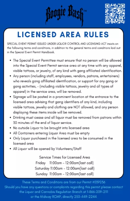 Copy of Licensed Area Rules | PosterMyWall