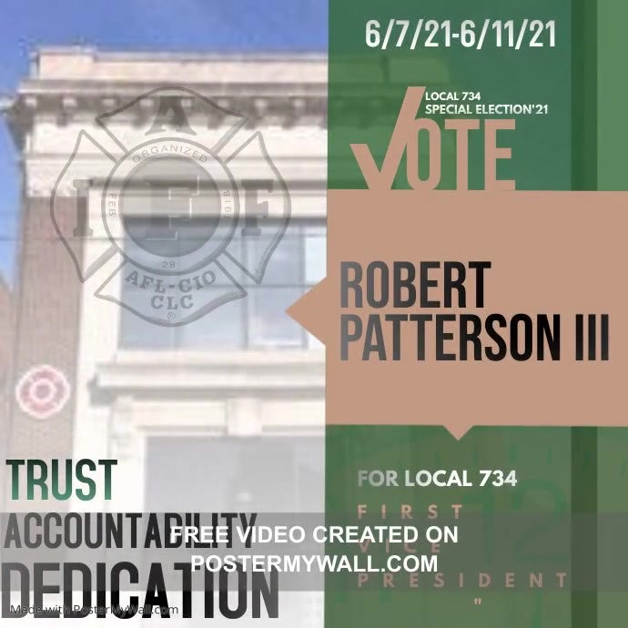 Robert Patterson, 1st VP | PosterMyWall