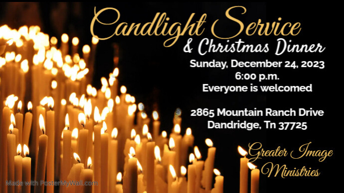 Christmas Eve Candlelight Service Template | PosterMyWall