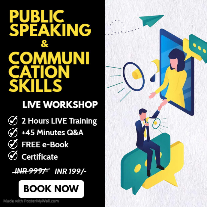 Public Speaking Skills Promo Template | PosterMyWall