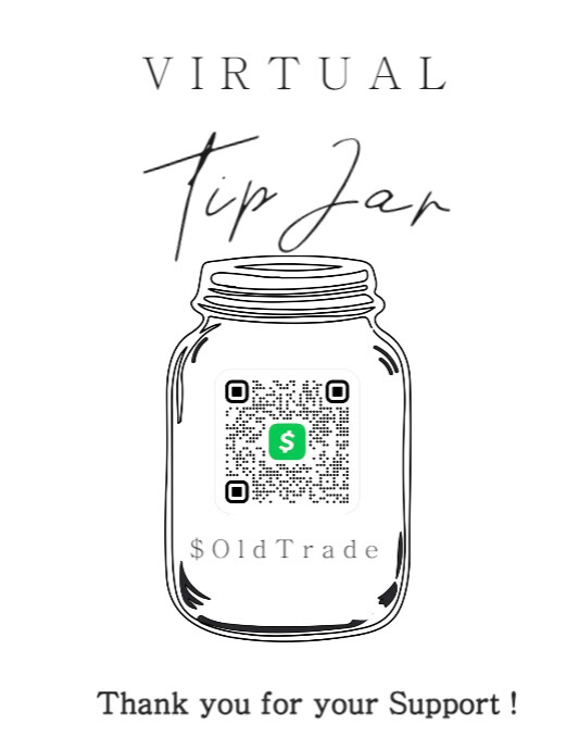 virtual tip jar sign black and white customiz | PosterMyWall