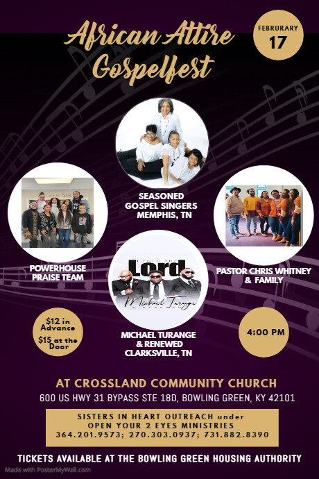 African Attire Gospelfest Template | PosterMyWall