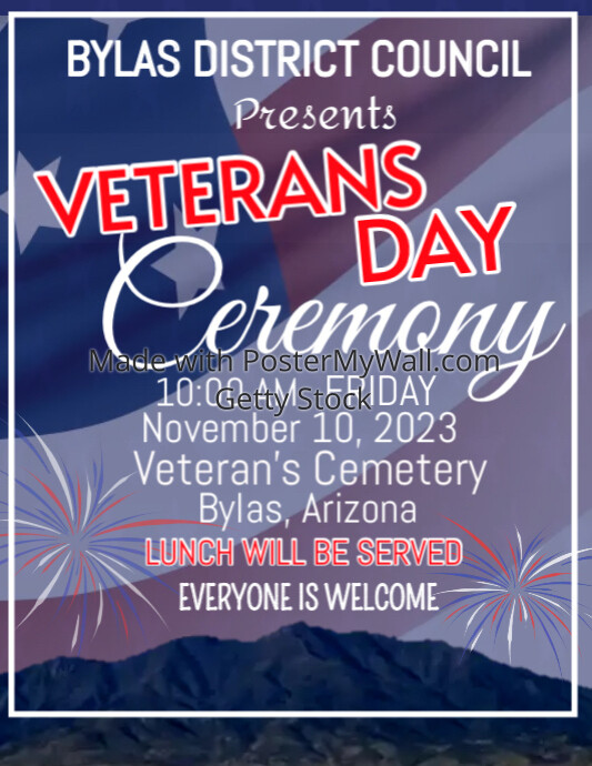 veterans day ceremony event flyer (1) | PosterMyWall