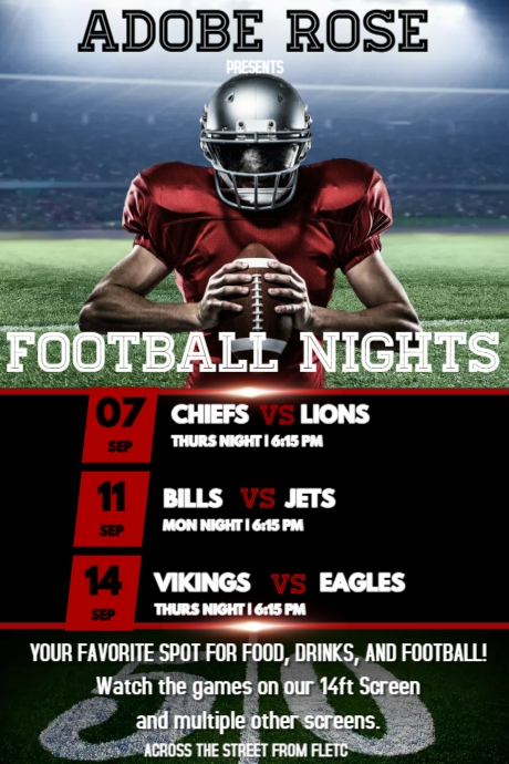 Football Night | PosterMyWall