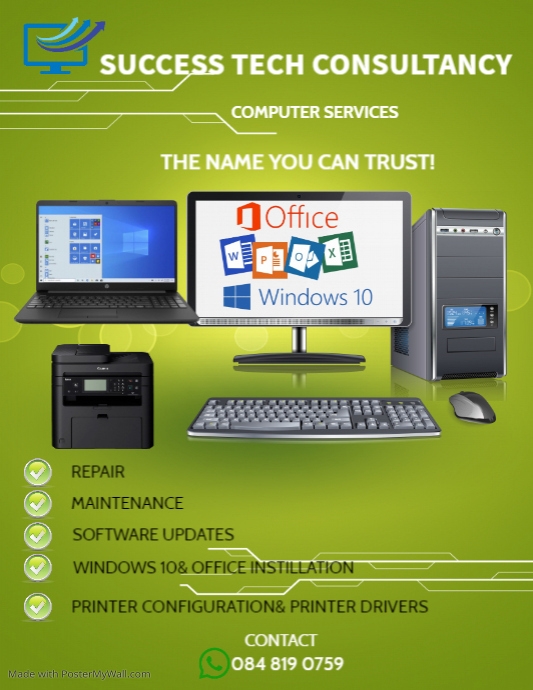 Copy of Copy of COMPUTER SERVICE | PosterMyWall