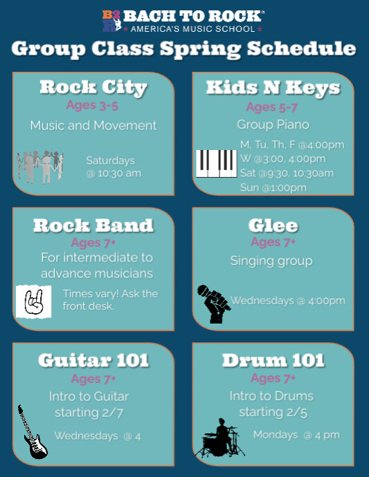 Group Class Schedule | PosterMyWall