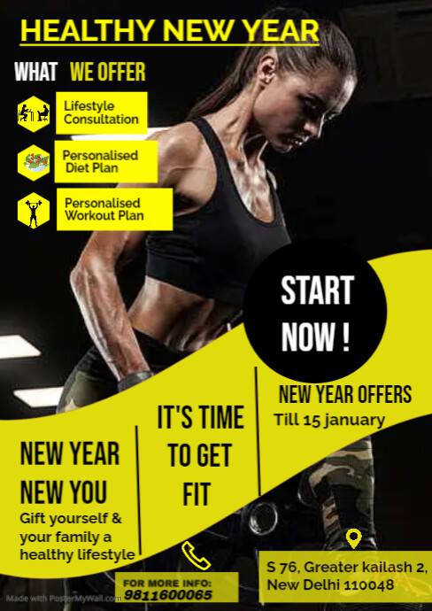 Fitness | Gym | Sports Center Advert | PosterMyWall