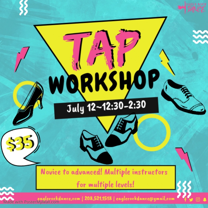 Copy of Blue Pop Art Tap Dance Class Instagram Post T | PosterMyWall