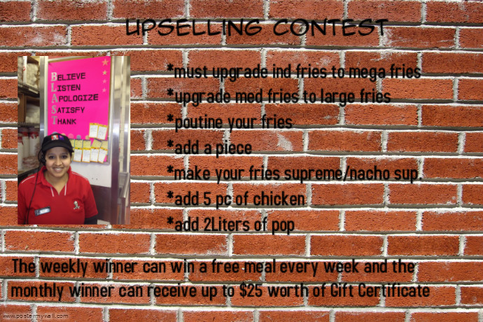 Upselling Contest | PosterMyWall