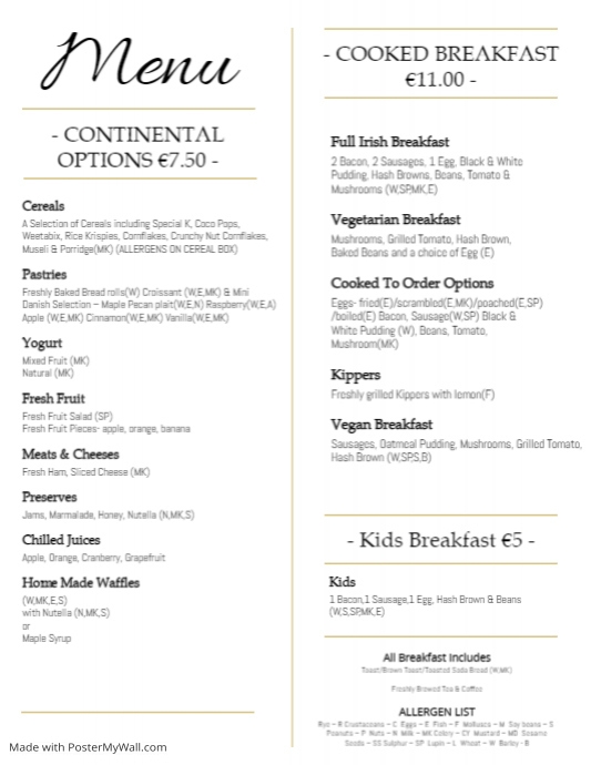 Copy of Copy of Copy of Menu | PosterMyWall