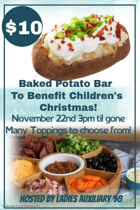 Baked Potatoe Bar Flyer | PosterMyWall