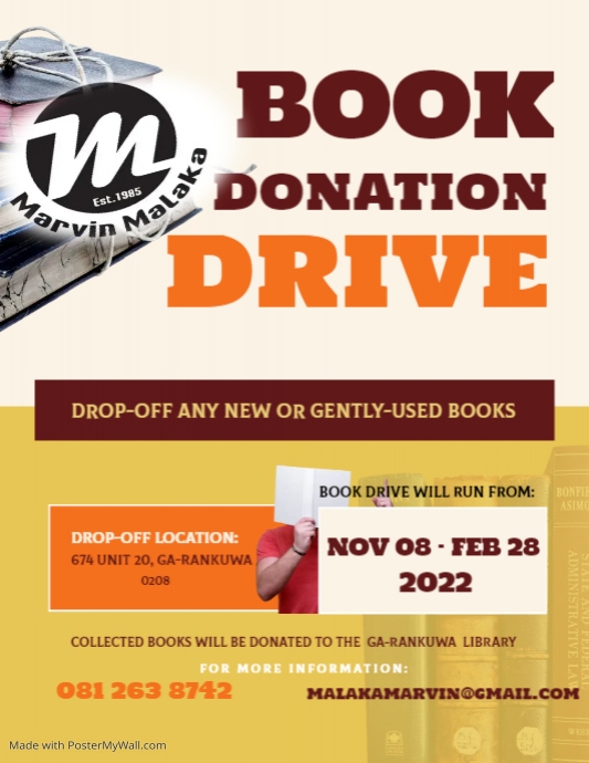 Copy of Book Donation Drive Flyer | PosterMyWall