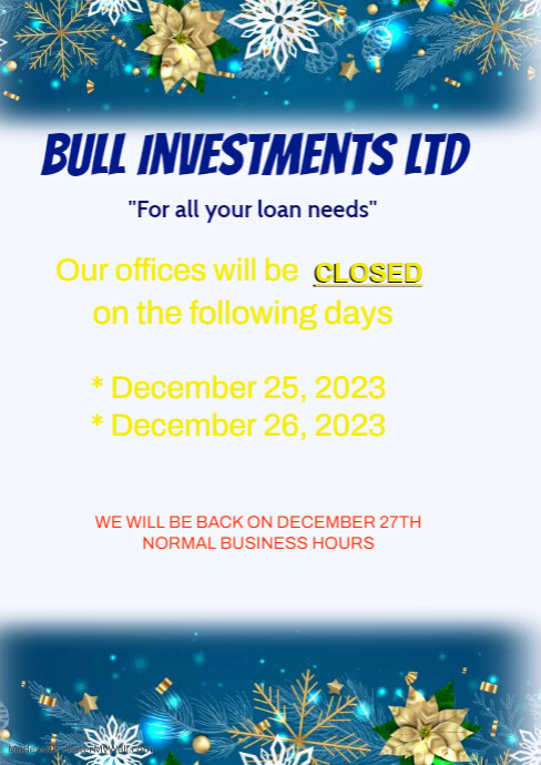 closed for christmas holidays design template | PosterMyWall