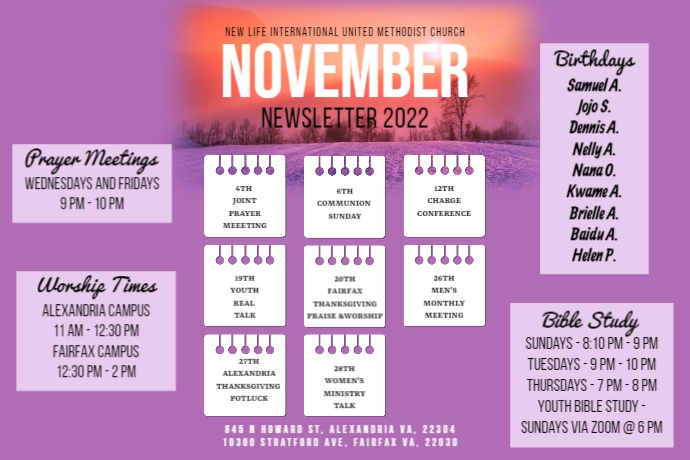 Copy of November Upcoming Event Flyer | PosterMyWall
