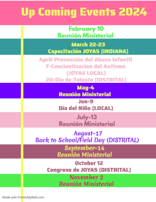 Upcoming Events 2023 flyer Template. | PosterMyWall