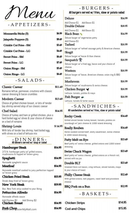 Copy of Copy of Copy of Copy of Copy of Menu | PosterMyWall