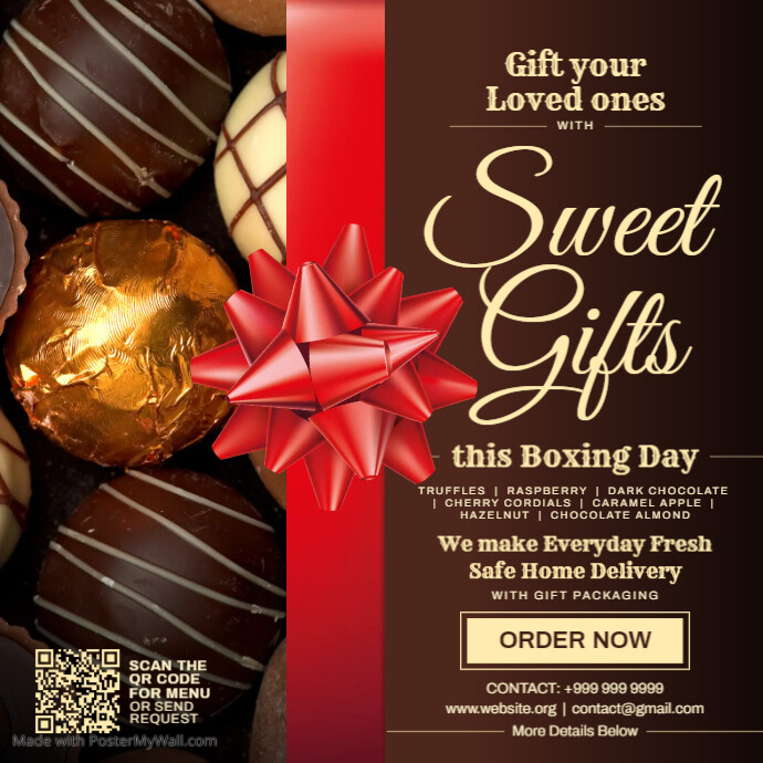 Boxing Day Chocolate Gift Ad Post Template | PosterMyWall