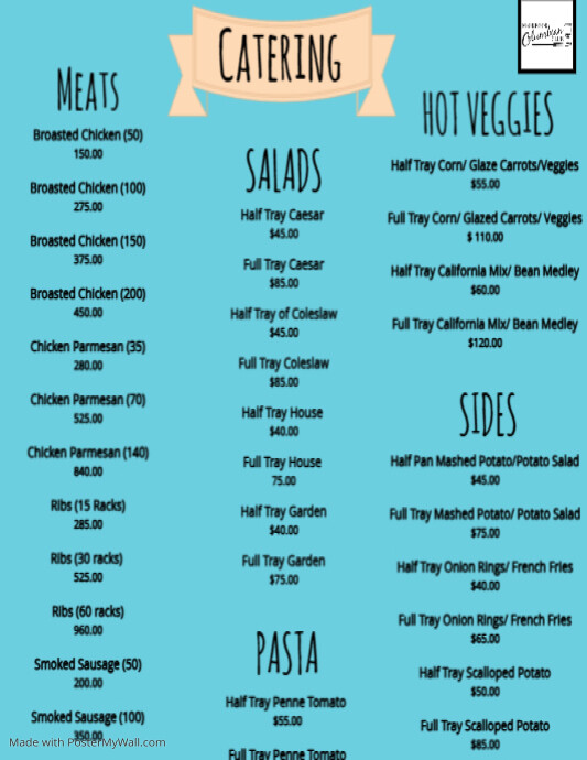 Copy of Copy of Menu | PosterMyWall