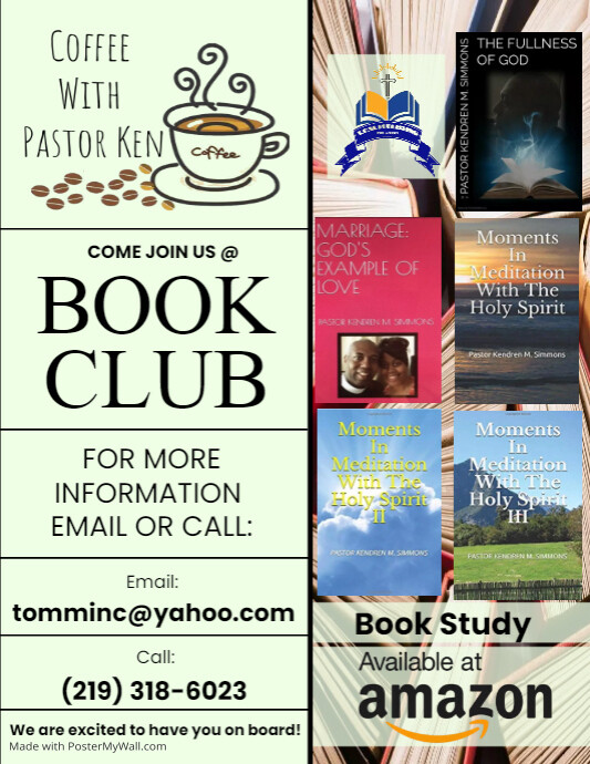 book club meeting flyer advertising qr code | PosterMyWall