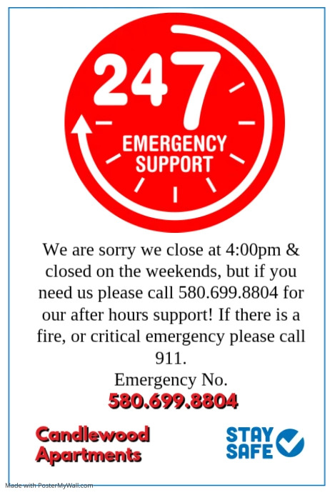 Copy of Copy of Emergency Support | PosterMyWall