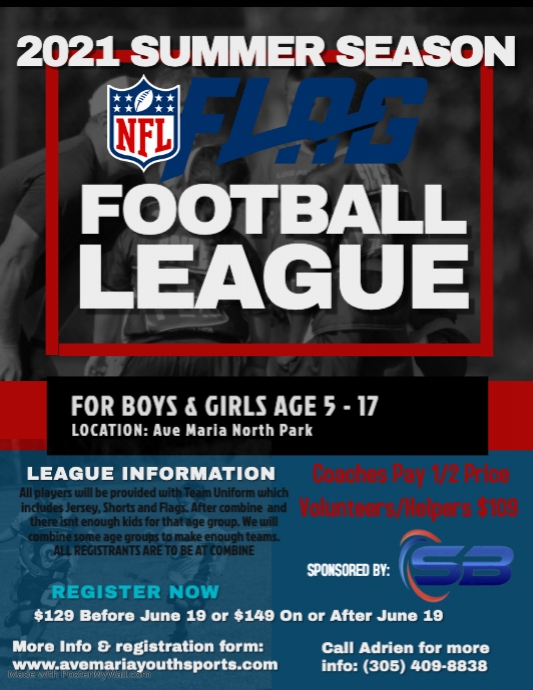 Copy of Flag Football Flyer Templates | PosterMyWall