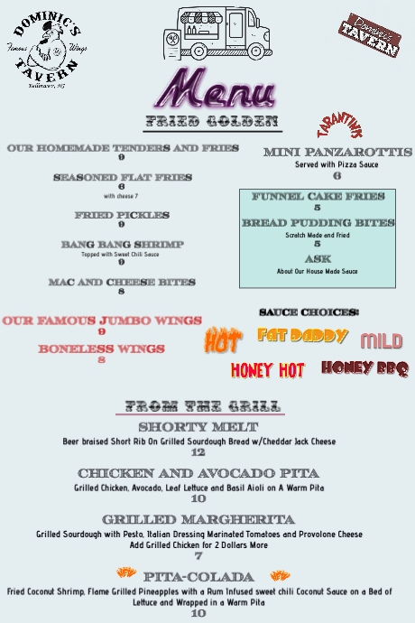 Copy of Standard menu 7/12 | PosterMyWall