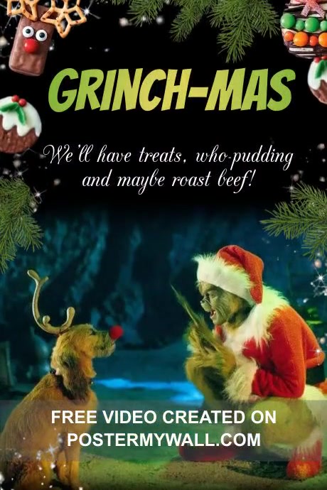 Christmas Grinch Party Poster (2) | PosterMyWall
