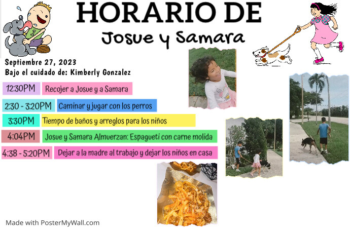 Modern Geometric Landscape School Timetable | PosterMyWall