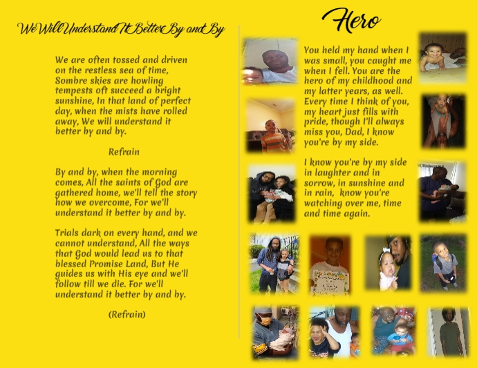 Funeral Program Large Booklet (inside) (1) | PosterMyWall