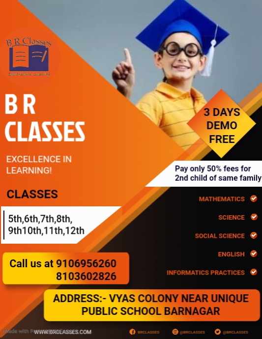 MAIN BR CLASSES | PosterMyWall