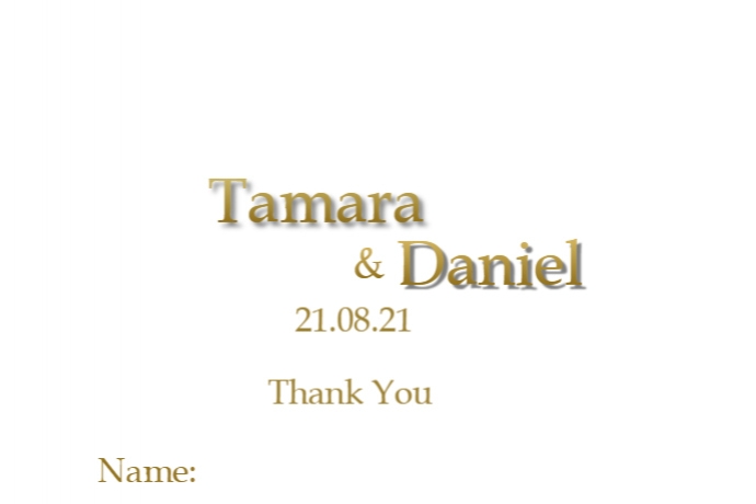 Copy of Tamara & Daniel | PosterMyWall