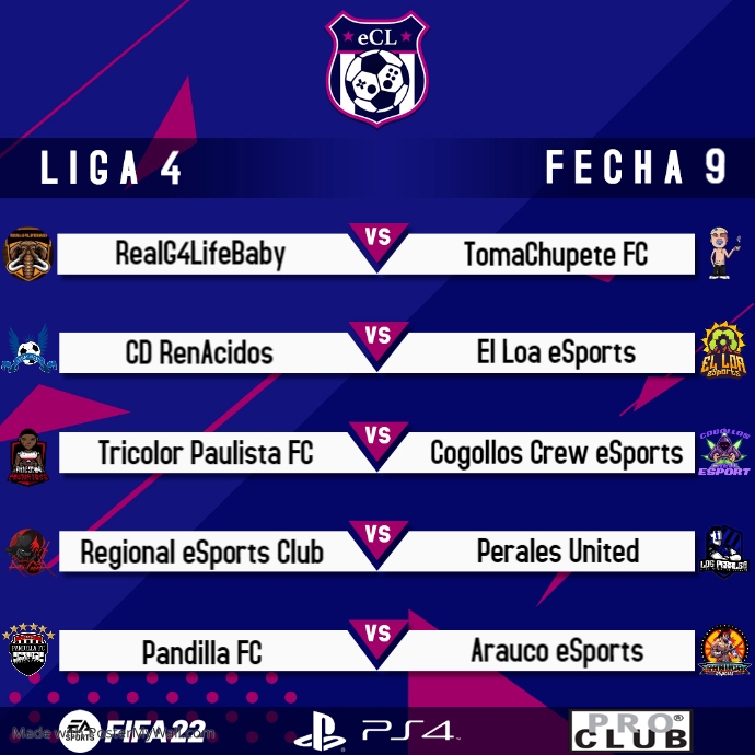 Copy of Fechas Liga 4 | PosterMyWall
