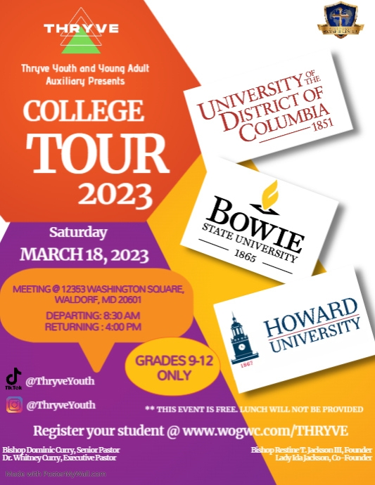 THRYVE College Tour | PosterMyWall